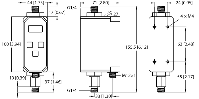 Flow Rate Monitoring - Inline Sensor with Integrated Processor